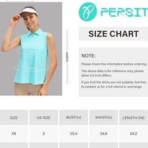 Persit | Tops | Persit Sleeveless Golf Polo Shirt Zip Up Collared Tank Top Nwt | Poshmark